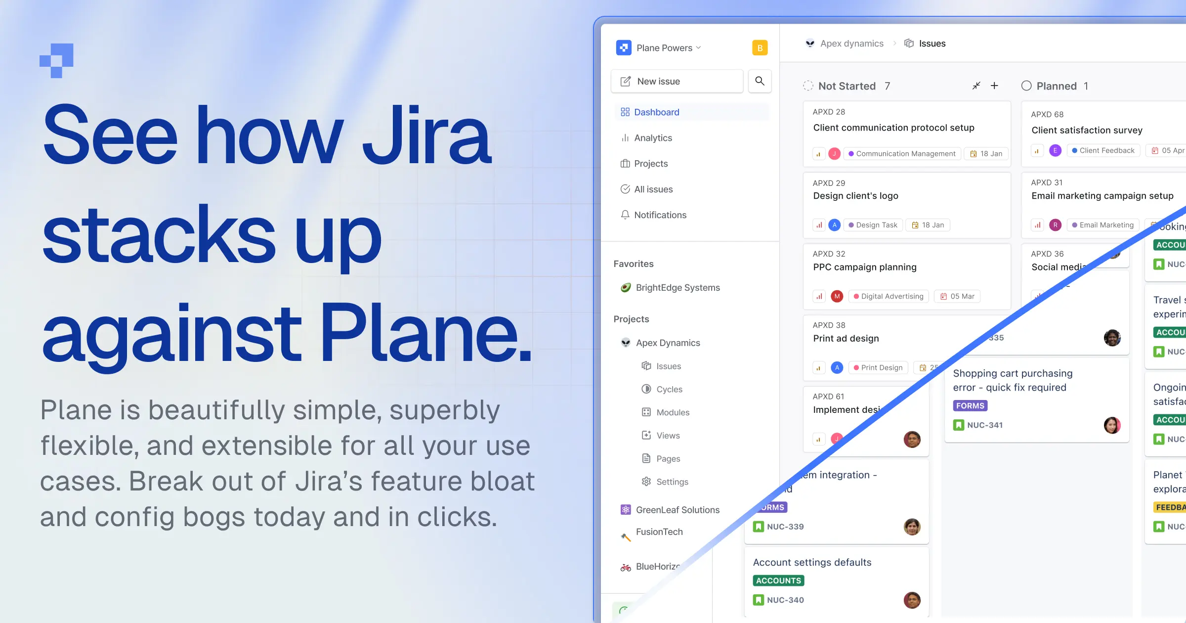 Plane versus Jira
